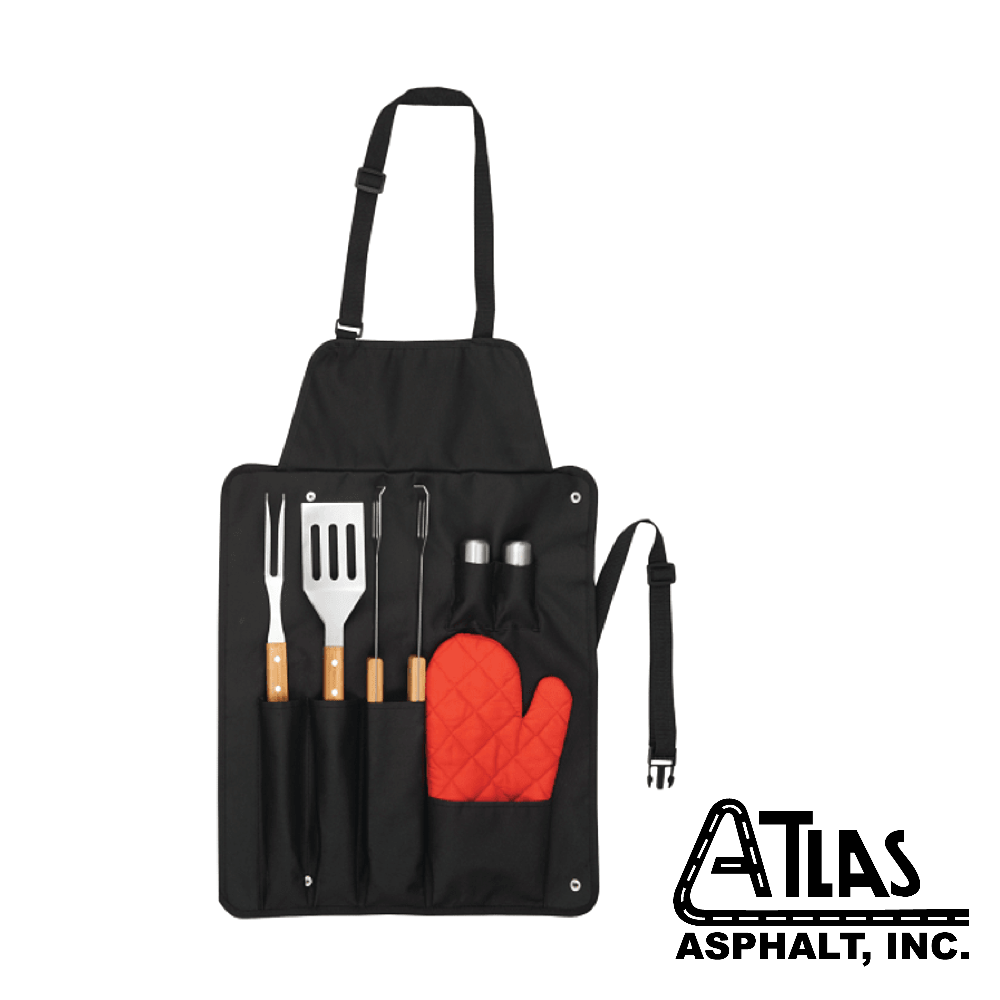 BBQ Now Apron and 7 piece BBQ Set - Atlas – White River Materials ...