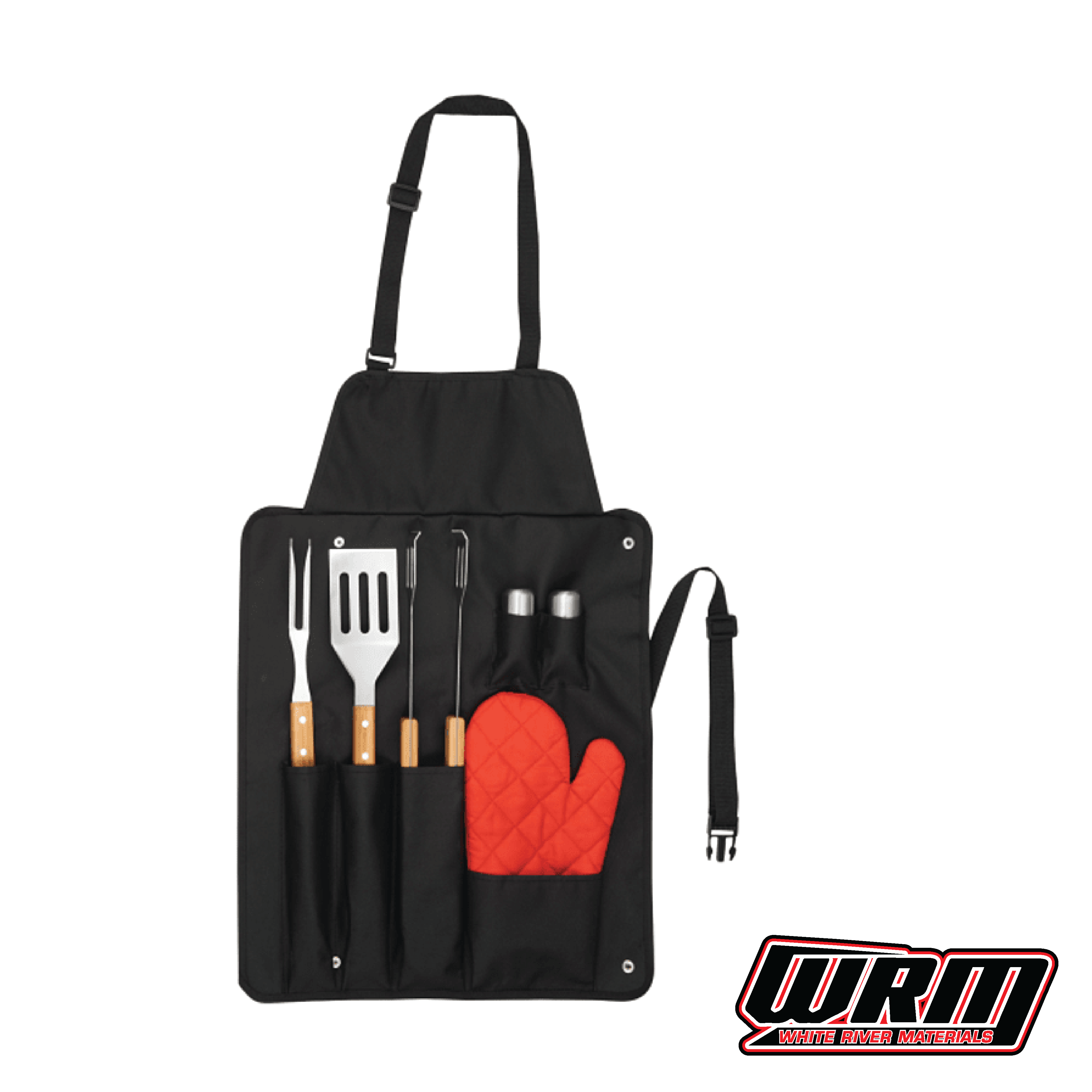 BBQ Now Apron and 7 piece BBQ Set - WRM – White River Materials - Atlas ...